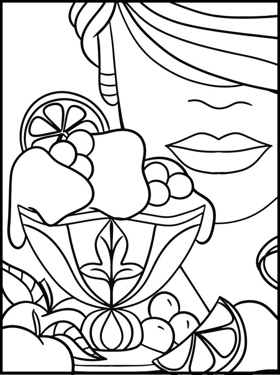 Visually Impaired Abstract Beauty Faces - Easy Coloring (PDF Book) For ...