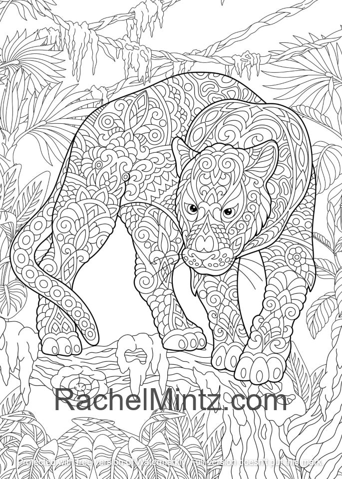 Wild Africa - African Safari Animals Coloring (PDF Book - 40 Pages ...