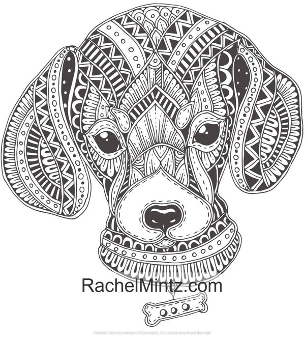 Mandala Dogs Coloring (PDF Book) - Relaxing Cute Ornamental Dog Breeds ...