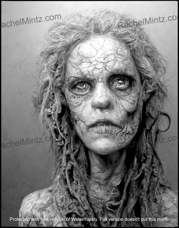 Zombies Radiation - Gruesome Horror, Realistic Grayscale Zombie Faces ...